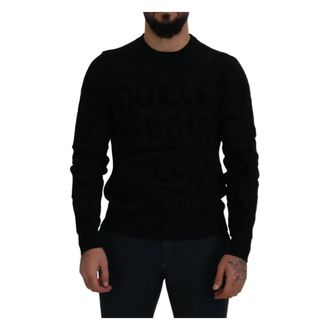 Dolce & Gabbana GraffitiPrint Pullover - - Knitwear - Herren - Schwarzk - S
