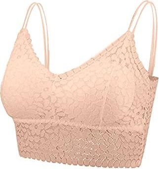 Generic Brassi&egrave;re 2026 pour femme - Soutien-gorge en dentelle - Camisole - Brassi&egrave;re bandeau - Haut bandeau pour filles - Dail Favo, beige, XL