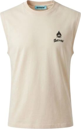 Barrow Barrow, Homme, Tops, Beige, Taille: S Jersey Sleeveless