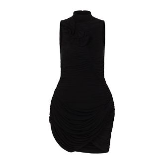 Magda Butrym High-neck Draped Mini Dress - - Dresses - Damen - Schwarzk - XS