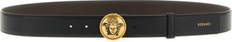 Versace Homme, Accessoires, Noir, Taille: 100 CM Ceinture en cuir 3,5 cm