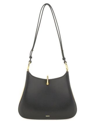 Paco Rabanne Womens Medium Leather Ring Bag Black Shoulder