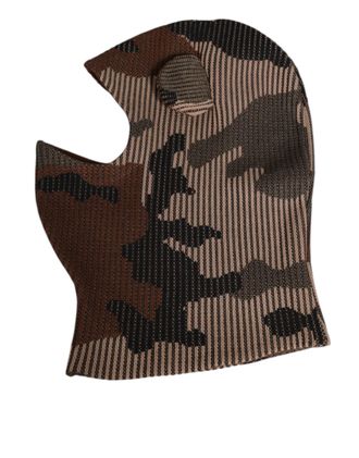 Dolce & Gabbana Multicolor Camouflage Balaclava Mask Men Cap One Size Hat Co+pl+se+vi