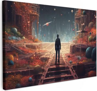 MuchoWow © Bilder Groß 120x80 cm XXL Wohnzimmer Deko Modern Wandbild Kunstdruck auf Leinwand Bild Schlafzimmer über Bett Room Decor Geschenke Andersweltlich - 