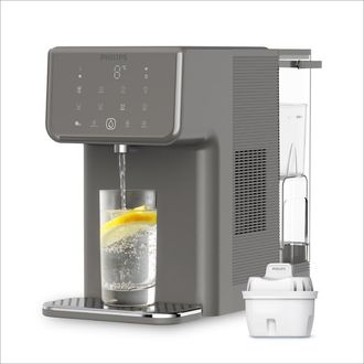 Philips Water Station - Heiß- & Kaltwasserspender mit Filter, 7 Temperatureinstellungen & 5 Volumenvoreinstellungen, 2,8 L Fassungsvermögen, Anticalc+ Filter 