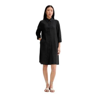 Marc O'Polo Robe chemise ample en lin - Femme - Robes - Noir - Taille: 38 FR