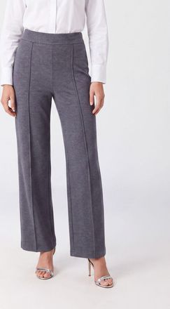 Semicouture Hoch taillierte Hose mit weitem Bein aus Stretch-Viskose-Jersey