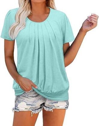 Generic T-shirt d&eacute;t&eacute; &agrave; manches courtes pour femme - T-shirt basique &agrave; manches courtes - T-shirt de sport - T-shirt de sport - T-shirt basique d&eacute;contract&eacute; - Tu