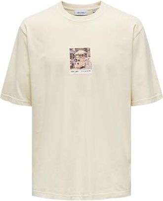 Only & Sons Onsray Ovz Washed SS Tee Vd T-Shirt, Cloud Dancer, XXL Homme