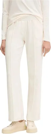 Emporio Armani Femme, Pantalons, Beige, Taille: 44 FR Pantalon de surv&ecirc;tement &agrave; coutures apparentes