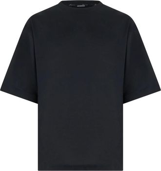 Jacquemus Homme, Tops, Noir, Taille: L T-shirt en coton