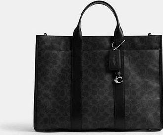 Coach Wesley Tote aus Signature UpcraftedLeather f&uuml;r M&auml;nner in Schwarz | Leder