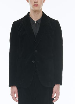 Fursac Veste droite en velours c&ocirc;tel&eacute; - Taille 46 - Homme