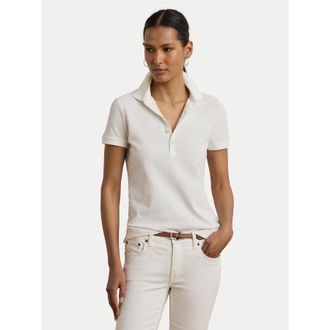 Lauren Ralph Lauren Poloshirt 200966128001 Wei&szlig; Slim Fit