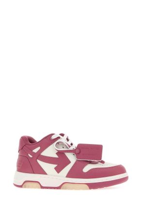 Off-white Womens Two-Tone Leather Out Of Office Sneakers White-Vintage Pink White/vintage