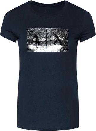 A|X Armani Exchange Logo T-Shirt - - Tops - Damen - Blau - M