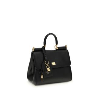 Dolce & Gabbana Womens Black Calf Leather Bos Taurus Shoulder Bag