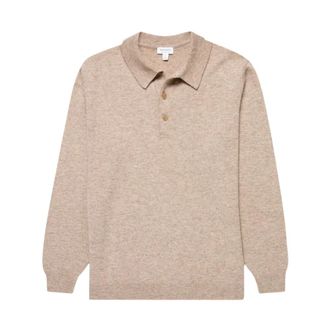 Sunspel Mpol8293 Whao Cashmere Polo - - Tops - Herren - Beige - XL