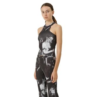 Soulland Femme, Tops, Noir, Taille: 40/42 FR Haut sans Manches Imprim&eacute; Col Rond