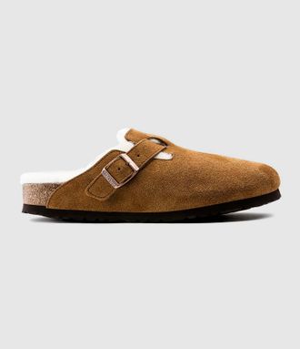 Birkenstock Sabots Boston Fourrure Leve Mink