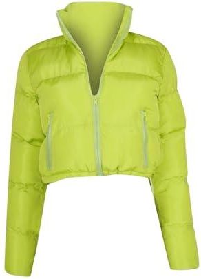 Generic 2026 Vestes pour femmes Automne et Hiver Mode Cardigan &agrave; Manches Longues Col Montant Chaud Pain Veste Casual, vert clair, XL