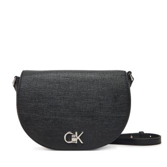 Calvin Klein Handtasche Calvin Klein Ck Hw Crossbody Saddle Bag_Tex K60K613233 Schwarz