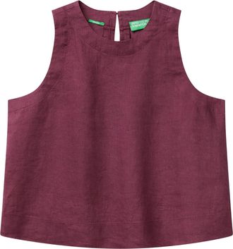 Benetton Damen Blusa 5bmldq0bu Hemd, violett, Medium