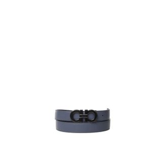 Ferragamo Homme, Accessoires, Bleu, Taille: 105 CM Ceinture Gancini r&eacute;versible