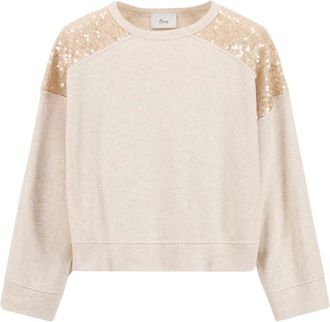 8pm 8Pm, Femme, Pulls, Beige, Taille: 42 FR Cropped SweaT-shirt