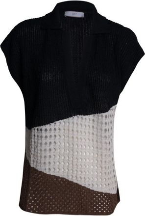 Akep Femme, Tops, Multicolore, Taille: 38 FR Polo sans manches