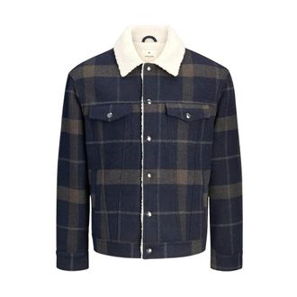 Jack & Jones Homme, Vestes, Bleu, Taille: L Veste &agrave; Col &Eacute;tal&eacute;
