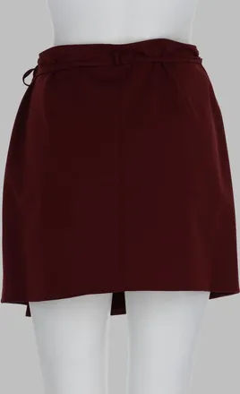 Alysi Wrap Virgin Wool Blend Skirt - Red