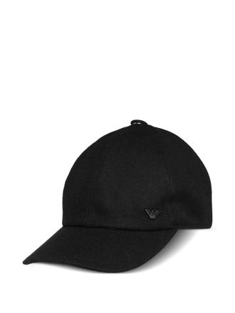 Emporio Armani casquette à plaque logo - Noir