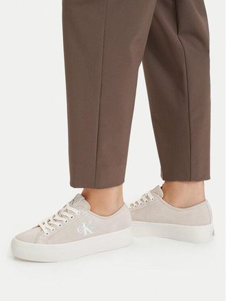 Calvin Klein Sneakers Vulc Flatf Laceup Suede HW0HW03088 Beige