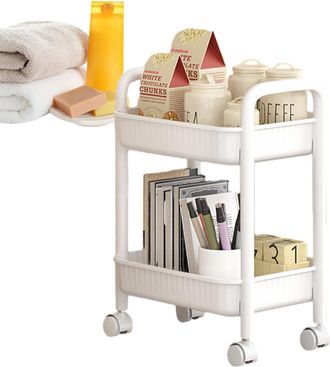 Generico Küchenwagen - Multifunktionswagen für Küchengeräte, 2-stöckiger Küchenwagen | Rutschfestes Schnelltrocknendes klein und wasserdicht | Aufbewahrungswag