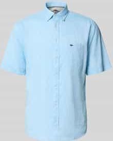 Fynch-Hatton Slim Fit Freizeithemd aus Leinen-Baumwoll-Mix