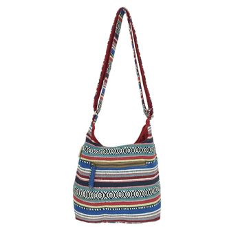 Sunsa Damen Umhängetasche. Hobo Tasche aus gewebter Baumwolle mit verstellbare Henkel. Crossbody Schultertasche mit Streifen Design. Geschenkideen für Fraue