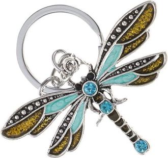 Lioobo Porte-cl&eacute;s Libellule en M&eacute;tal Vert, Pendentif D&eacute;coratif Mignon pour Paquet &agrave; Dos et Paquet &agrave; Main, Accessoire L&eacute;ger Multifonction pour Femmes, Pr&eacute;sent