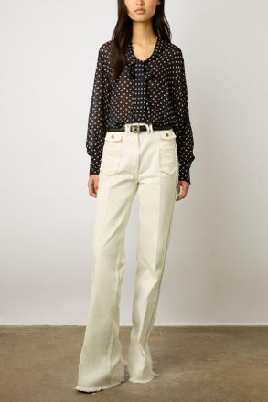 Gerard Darel Chemise &agrave; pois en cr&ecirc;pe - APOLLINE - Marine