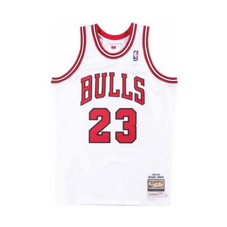Mitchell & Ness Maillot Authentique Michael Jordan 1995-96 23 - Homme - Sport - Blanc - Taille: L