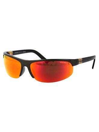 Miu Miu Womens Sunglasses 0mu A02s Khaki Metal Injected