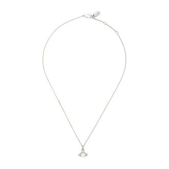 Vivienne Westwood Femme, Accessoires, Gris, Taille: ONE Size Pendentif Platine Blanc Collier