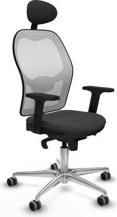 Piqueras y Crespo Jorquera verstellbarer Schreibtischstuhl mit 2D-Armlehnen, h&ouml;henverstellbarer Lendenwirbelst&uuml;tze und festem Kopfteil, ausgestattet mit 5 Positionen un