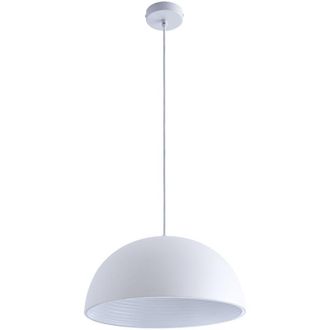 Paco Home Paco Home - Pendelleuchte H&auml;ngelampe Esszimmer K&uuml;chenlampe H&auml;ngend 1,5m Textilkabel &Oslash;40,5cm ohne Leuchtmittel, Wei&szlig;