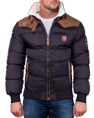 Geographical Norway Winterjacke Herren Outdoor Jacke baabramovitch Black 4XL Gefüttert mit Fellimitat