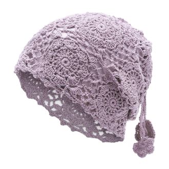 ZLYC Damen Mz-bn2021hh Beanie-Mütze, Pferdeschwanz, Violett, Einheitsgröße