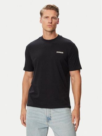 Napapijri T-Shirt Smallbox NP0A88TR Schwarz Regular Fit