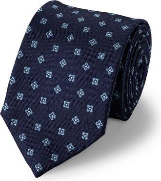 CHARLES TYRWHITT Krawatte aus Seide mit geometrischem Muster - Marineblau