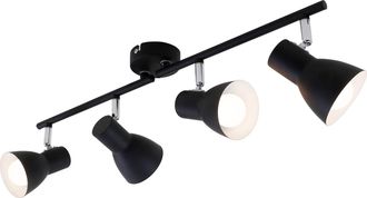 Briloner Briloner Leuchten Deckenleuchte, Deckenspot, Strahler dreh-und schwenkbar, 4x E14, max. 25 Watt, Retro, Schwarz, 605x80x150mm (LxBxH)