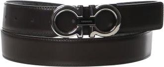 Ferragamo Homme, Accessoires, Noir, Taille: 115 CM Ceinture R&eacute;versible Gancini